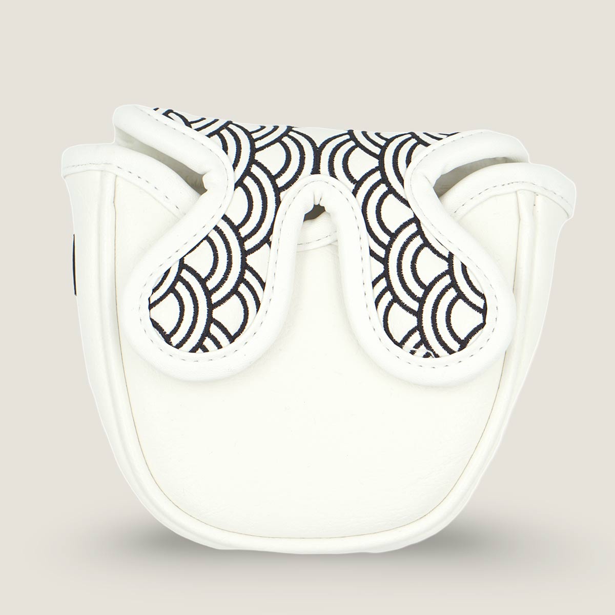 Japanese Wave Mallet Putter Headcover – White | Kraken Golf